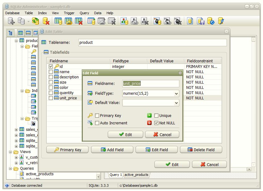 SQLite Administrator International Milestone Beta